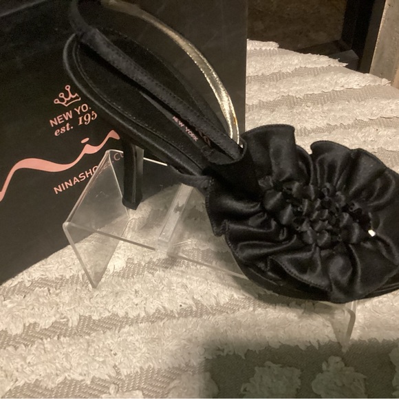 Nina | Shoes | New Satin High Heel Floral Shoe | Poshmark